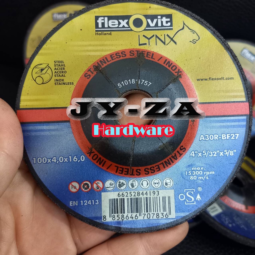 ใบเจียร Flexovit Lynx ขนาด 4 นิ้ว (100x4x16) A30R-BF27 สำหรับเจียร ...