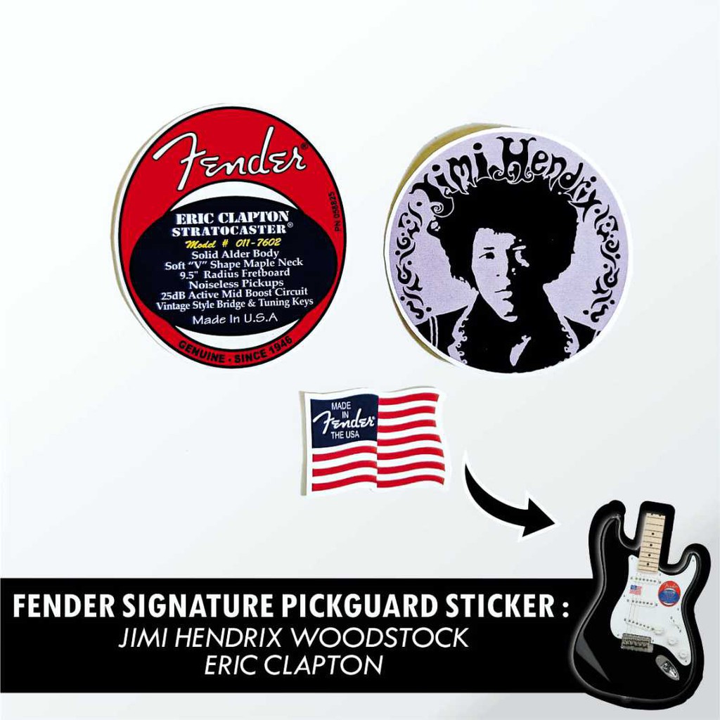 Fender Signature Sticker Pickguard Guitar and Bass Pickguard Sticker ...