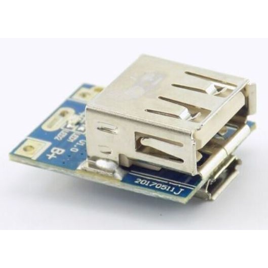 แผงวงจร โมดูลเพิ่มไฟ 5V 1A Boost Li-ion 3.7V Step Up to USB 5V and ...