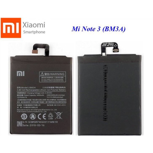 แบตเตอรี่ Xiaomi Mi Note 3 (BM3A) แบตมือถือ | Shopee Thailand