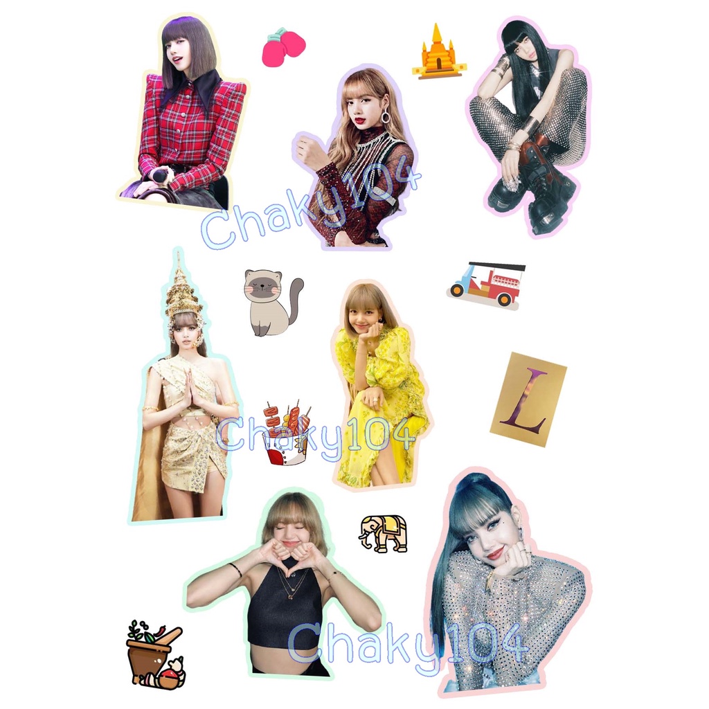 พร้อมส่ง! สติกเกอร์ ลิซ่า (LISA, LALISA) Sticker DICUT ขนาด A6 มี 2 แบบ ...