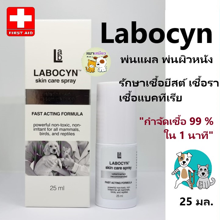 LABOCYN **ฆ่าเชื้อ 99.99% ใน 1 นาที** สเปรย์พ่นผิวหนัง รักษาเชื้อแบค ...