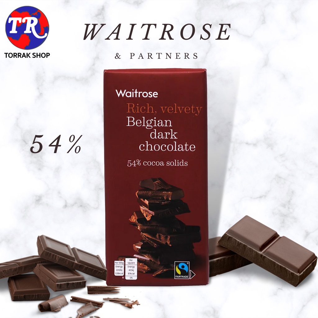 Waitrose Belgian Dark Chocolate 54% 180g. | Shopee Thailand