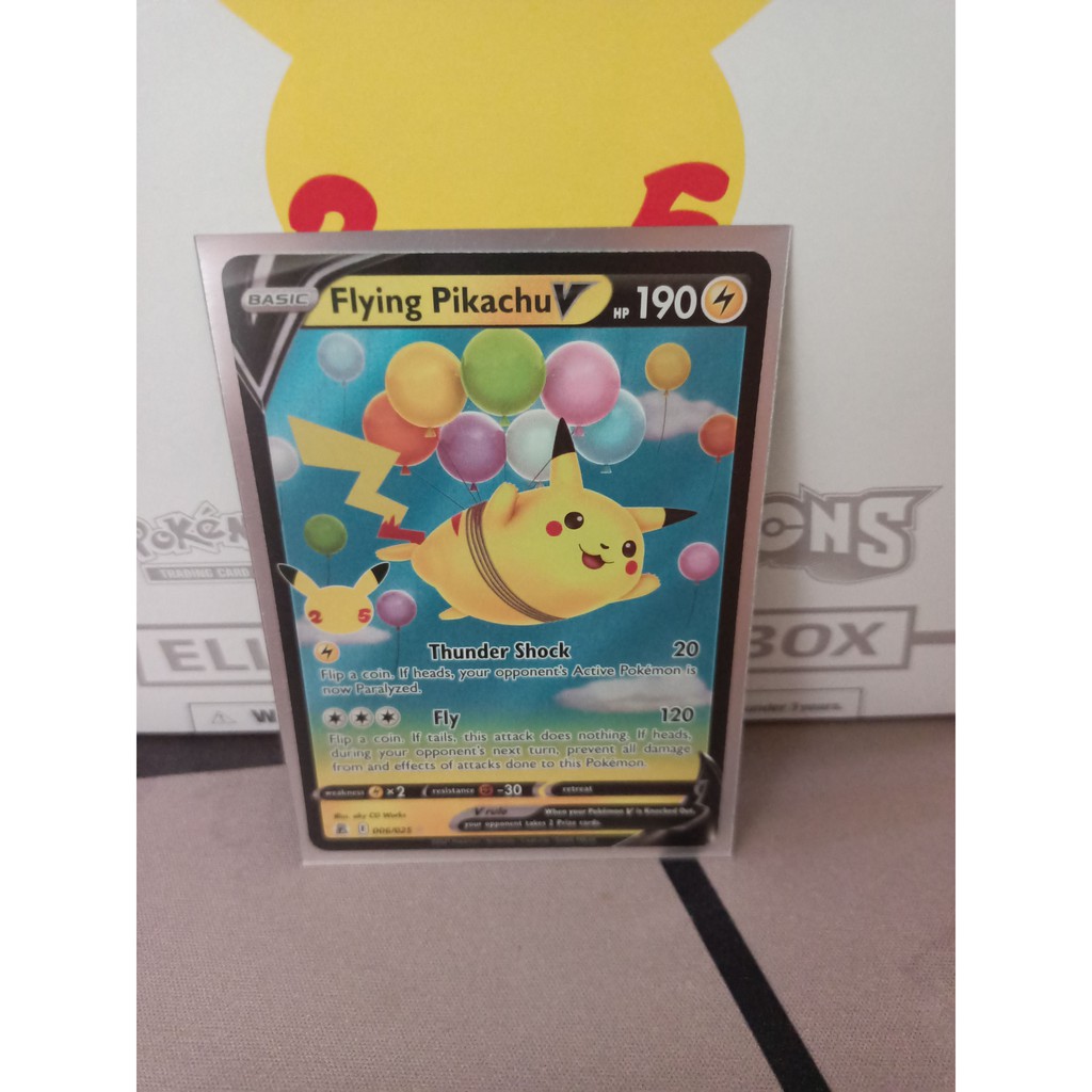 Pokemon Card "Flying Pikachu V 006/025" ENG Celebrations | Shopee Thailand