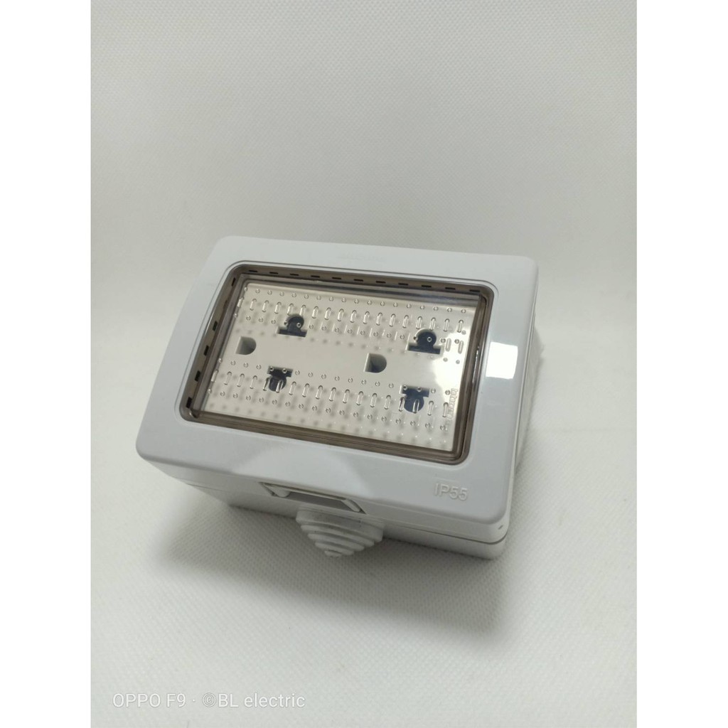 ฺบิทิชิโน ชุดเต้ารับกราวด์คู่พร้อมหน้ากากกันน้ำ Bticino Duplex ...