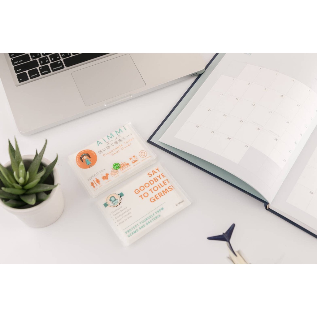 แผ่นรองนั่งอนามัย Aimmi (1 ซอง 10 แผ่น) แผ่นรองชักโครก กระดาษรองนั่งชักโครก ที่รองชักโครกแบบพกพา ...