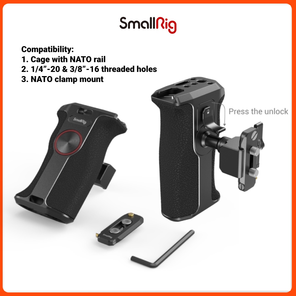SmallRig Universal Rotating NATO Handle (Left Side) Maximum Load 5kg - 3260 | Shopee Thailand