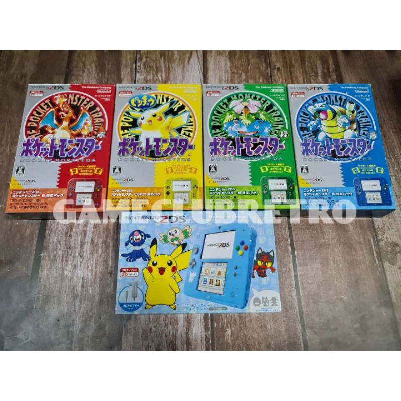 New Nintendo 2DS Pokemon Red Yellow Green Blue Pikachu | Shopee Thailand