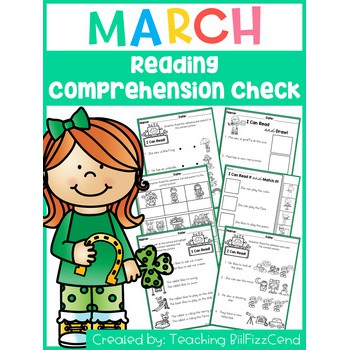 March Reading Comprehension Check PreK, Kindergarten, 1st Special ...