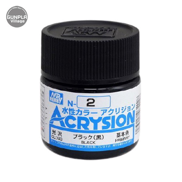 Mr.Hobby MR.ACRYSION COLOR N-02 BLACK 4973028034028 (สี) | Shopee Thailand