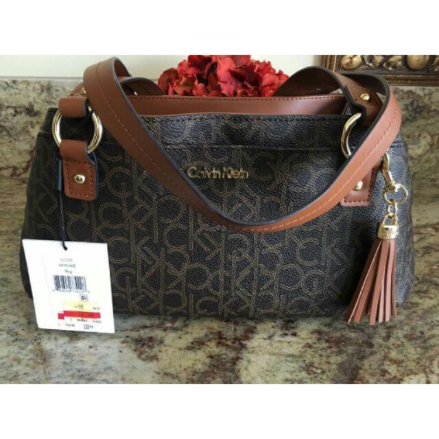 New!! Calvin Klein Monogram Signature Canvas | Shopee Thailand