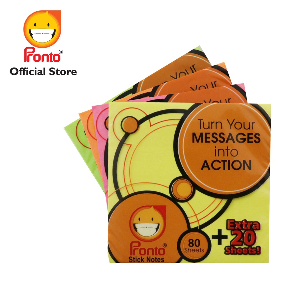 Pronto กระดาษโน้ต 100 แผ่น (75X75 มม.) | Shopee Thailand