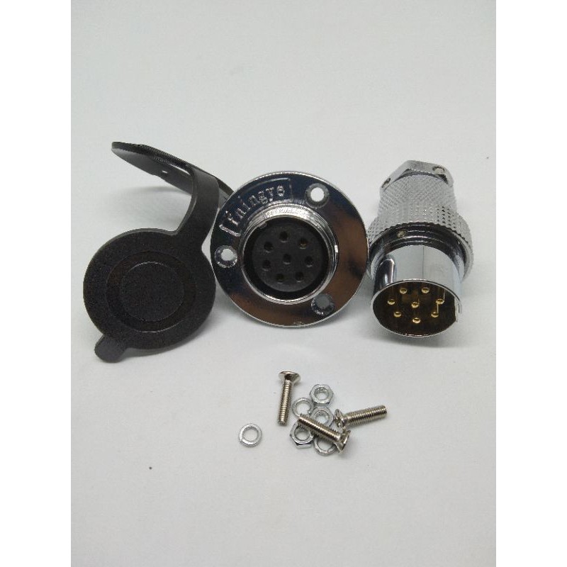 Plug connecter 25mm ผู้เข้าสาย เมียยึดแท่น 3P/5P/8P มีฝายางปิดกันน้ำ(งานไต้หวัน) | Shopee Thailand