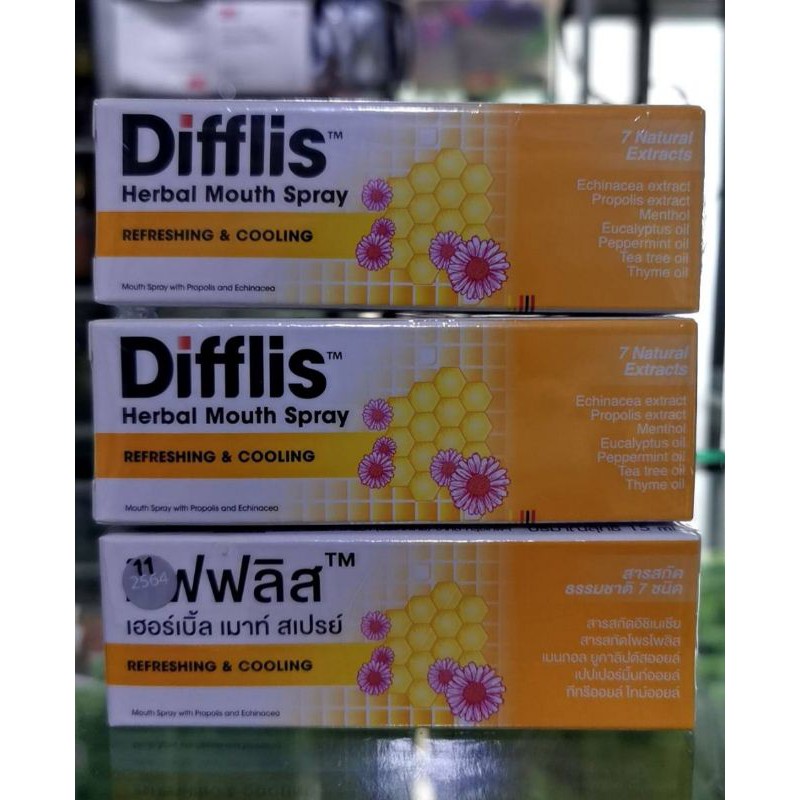 **หมดอายุ 11/21 Difflis throat spray สเปรย์พ่นปากและลำคอ ดิฟฟลิส | Shopee Thailand