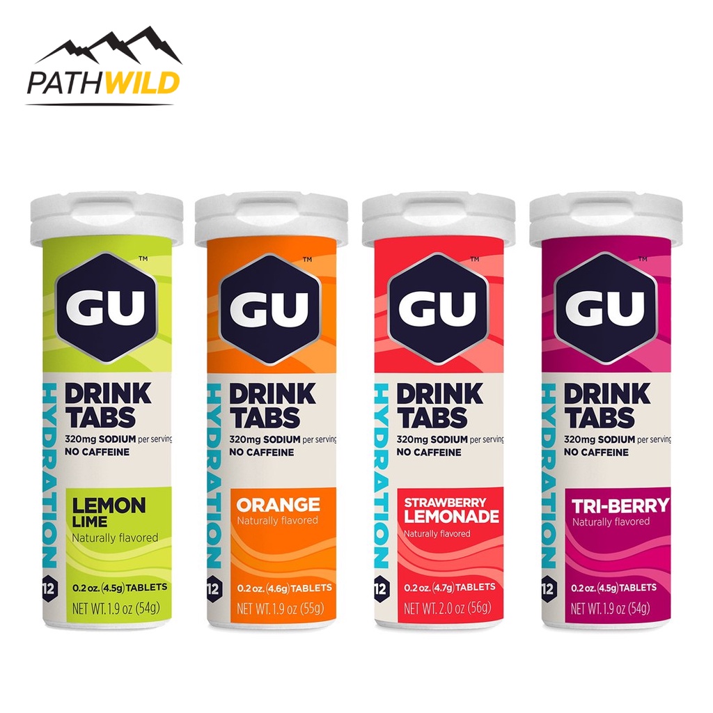 GU HYDRATION DRINK TABS เกลือแร่ชนิดเม็ดผสมน้ำดื่ม ช่วยลดชดเชยการสูญเสียเกลือแร่ขณะออกกำลังกาย ...