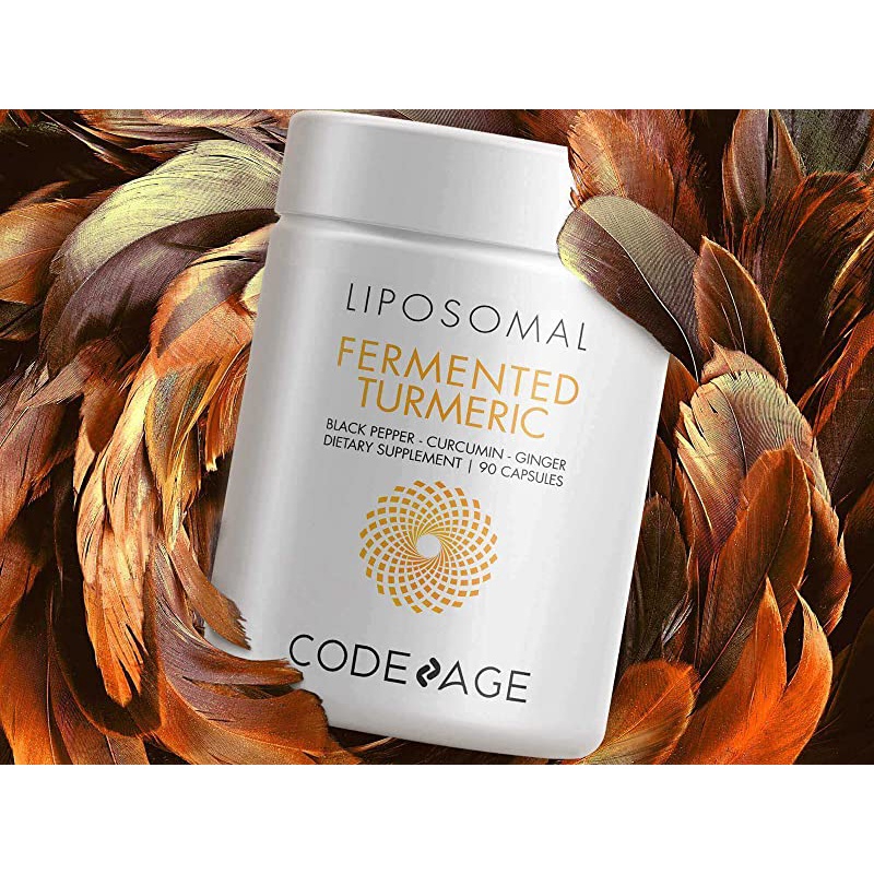สินค้าพร้อมส่ง*Codeage, Liposomal, Fermented Turmeric, Black Pepper, Curcumin, Ginger, 90 ...