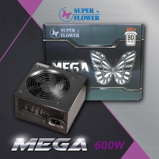 POWER SUPPLY (อุปกรณ์จ่ายไฟ) SUPER FLOWER MEGA 600W (80 PLUS ...