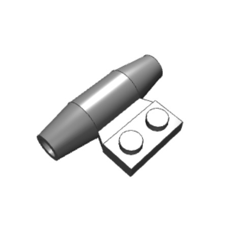 Lego part (ชิ้นส่วนเลโก้) No.98302 Engine Smooth Small, 1 x 2 Side ...