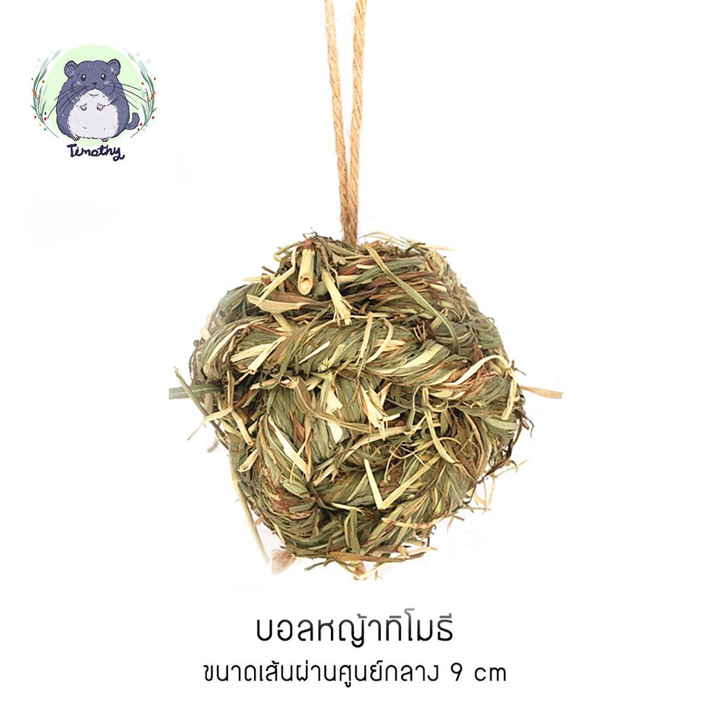 1 ชิ้น ลูกบอล บอลหญ้า หญ้าทิโมธี Timothy Ball ของเล่นลับฟัน สำหรับสัตว์ ...