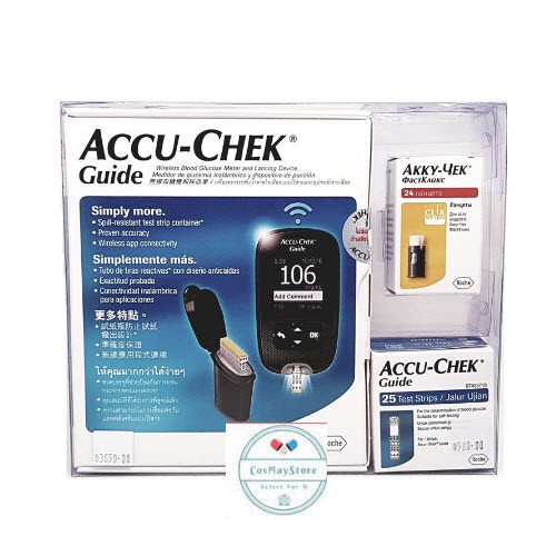 Accu-Chek Guide เครื่องวัดน้ำตาลในเลือด พร้อมของแถมในชุด | Shopee Thailand