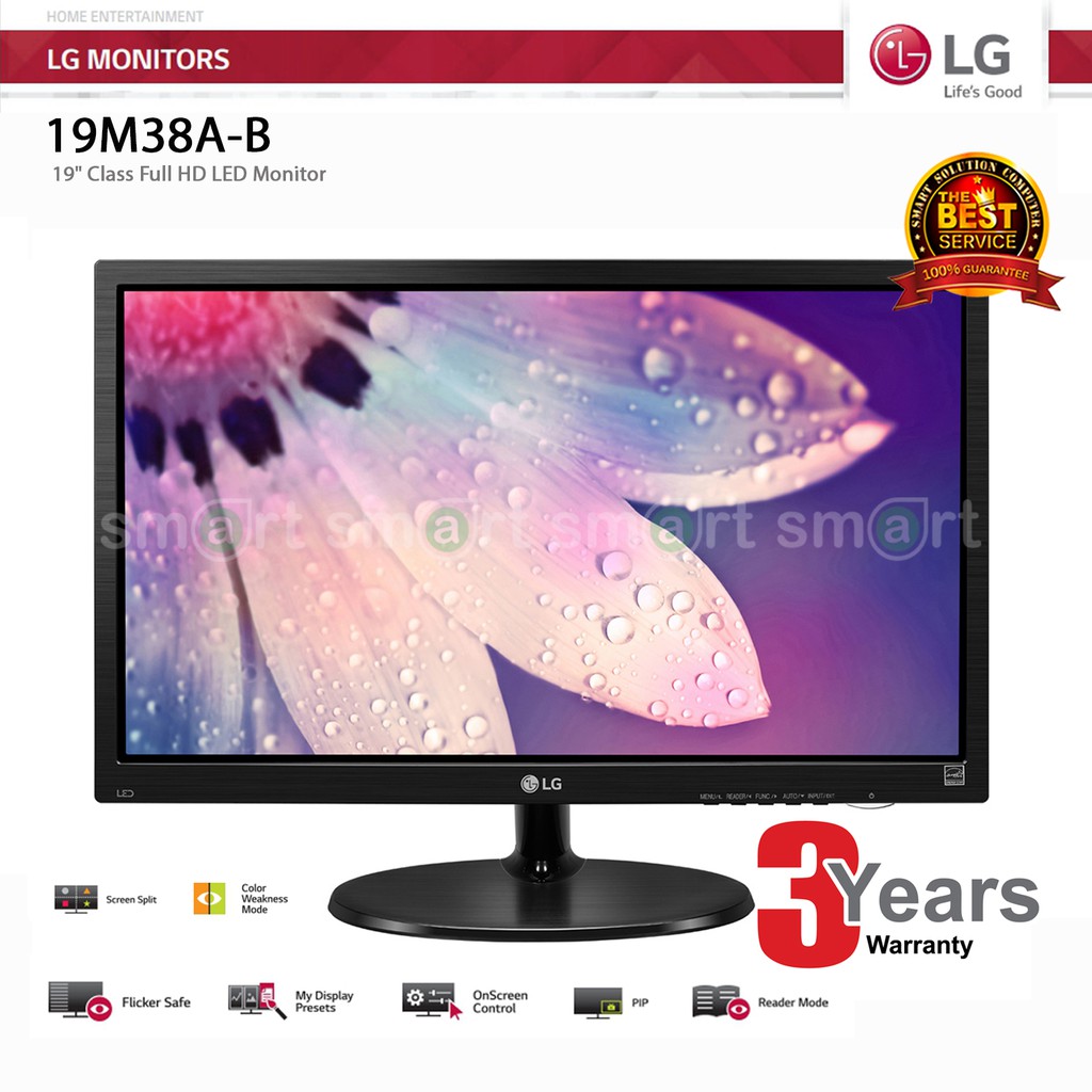 LG 19M38A-B 18.5" LED Class Full HD Monitor | Shopee Thailand