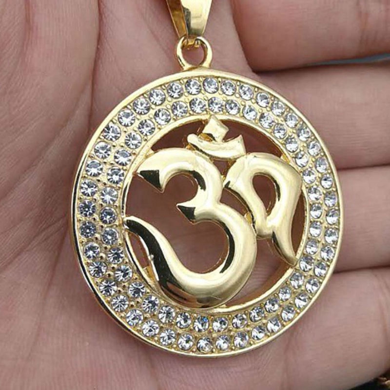 OM HINDU Talisman Luck Charm Amulet Pendant-Gold | Shopee Thailand