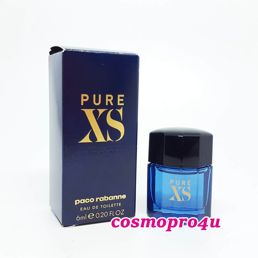 (มินิ) น้ำหอม Paco Rabanne PURE XS Pure Excess EDT 6ml หัวแต้ม กล่องสี ...