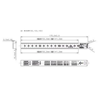 TRUSCO : TCSU-15N (415-1062) PICKUP RULER ไม้บรรทัดเหล็ก ฟุตสแตนเลศ ...