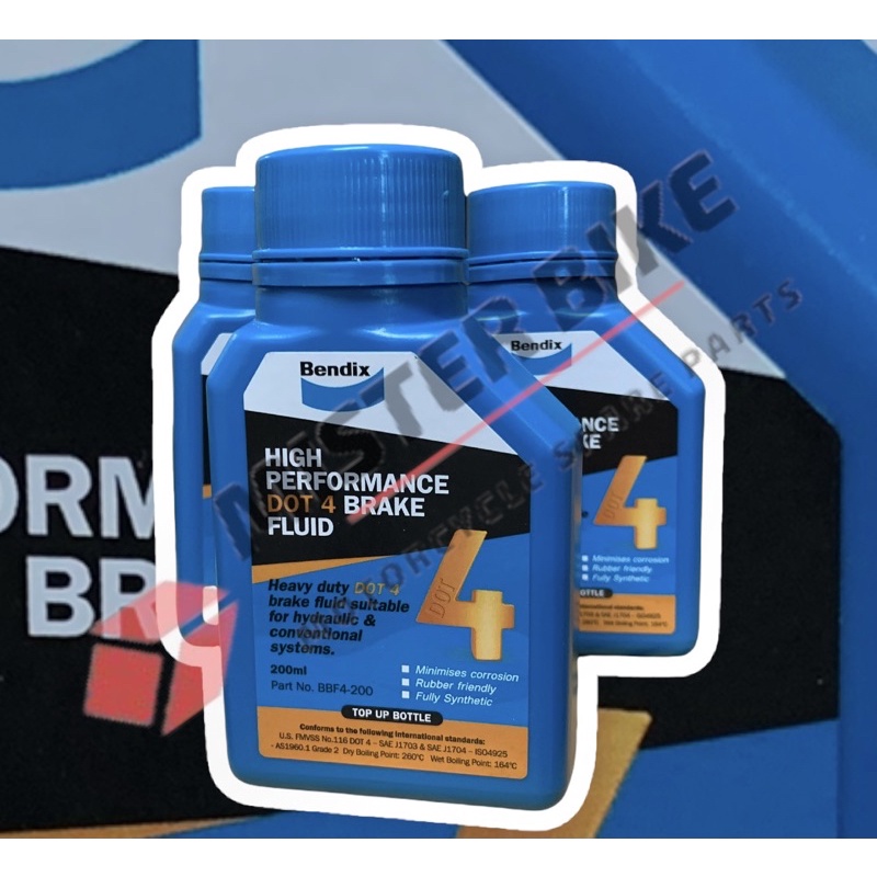 น้ำมันเบรก เบ็นดิกซ์ Bendix DOT4 / DOT 3 ขนาด 200 มล. ราคาต่อขวด DOT4 Brake fluid 200ml ...