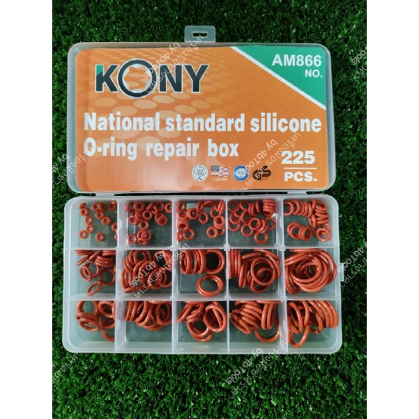 Kony ชุดยางโอริง สีแดง มีหลายขนาด จำนวน 225 ชิ้น AM866 | Shopee Thailand