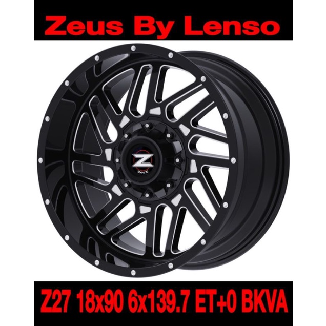 แม็กใหม่ ขอบ18 Zeus by lensoแท้ รุ่นz27 สีดำเงา | Shopee Thailand