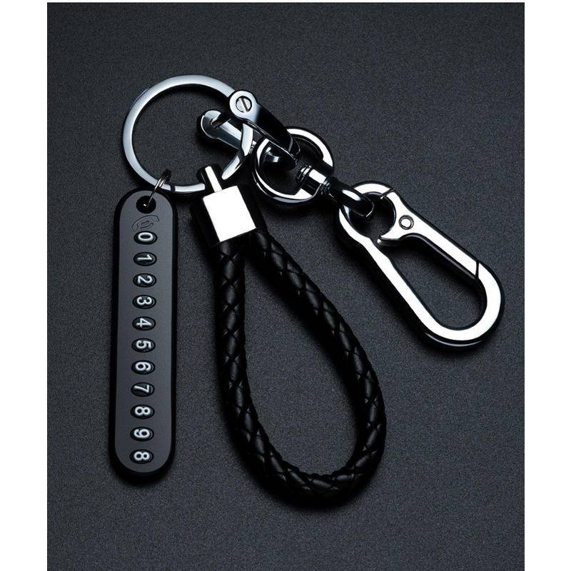Mobile phone number plate braided rope car key anti-lost DIY pendant ...