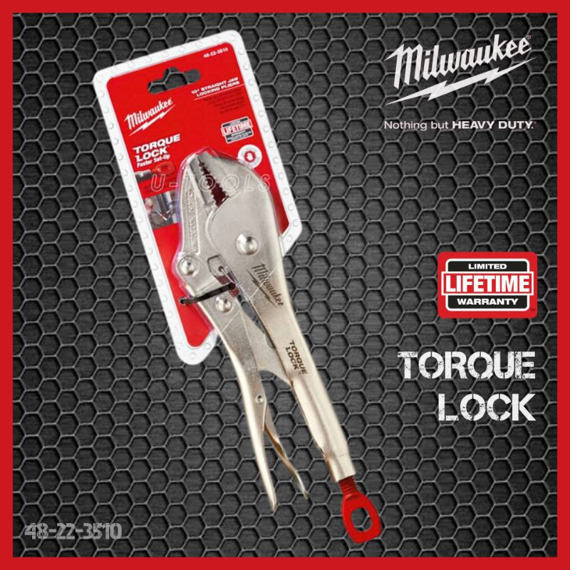 Milwaukee TORQUE LOCK™ คีมล็อคปากตรงขนาด 10" รุ่น 48-22-3510 | Shopee ...