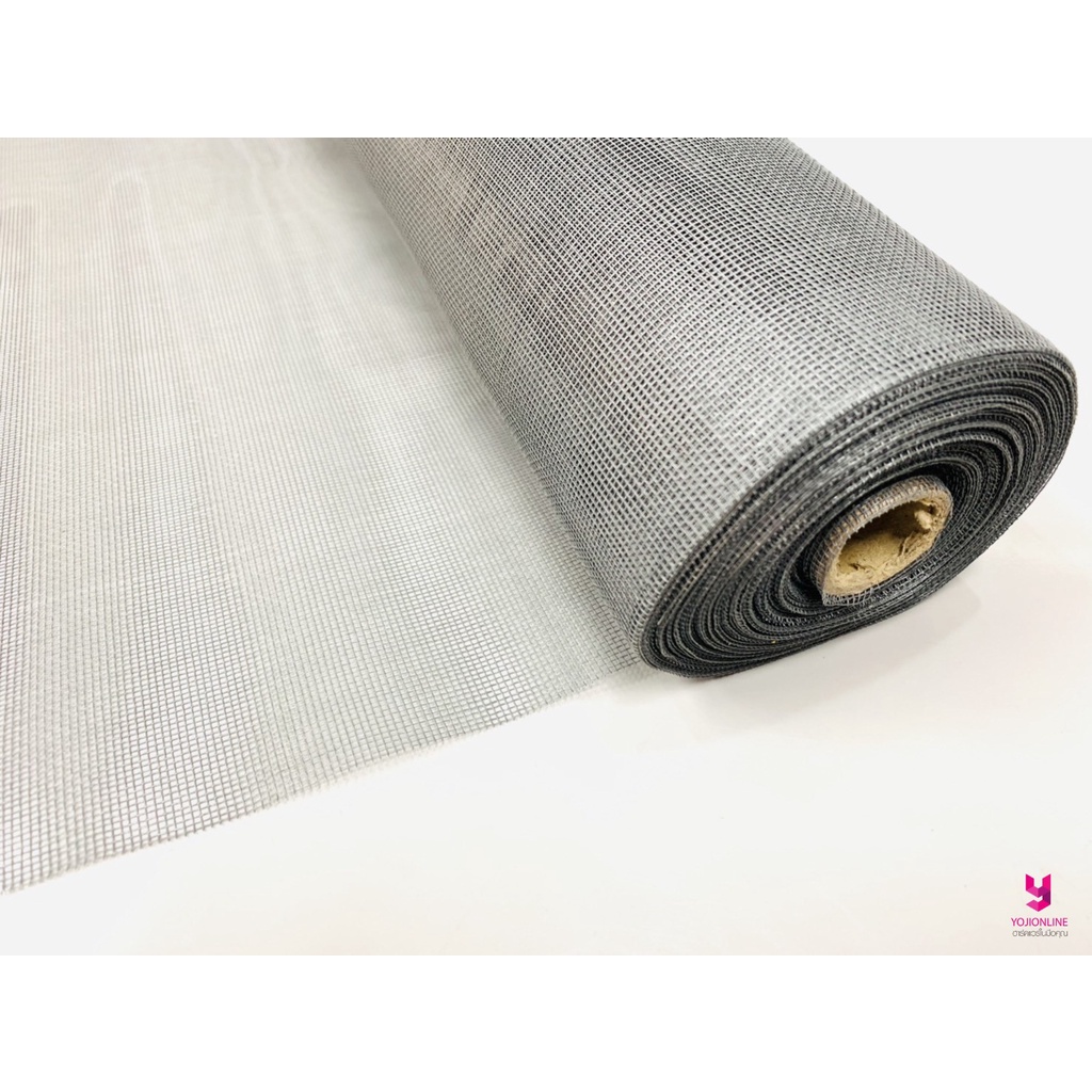 YOJI ONLINE มุ้งไฟเบอร์ 48" สีเทา (ตัดแบ่งขายเป็นเมตร) มุ้งไฟเบอร์กลาส ตาข่ายมุ้งประตู หน้าต่าง ...