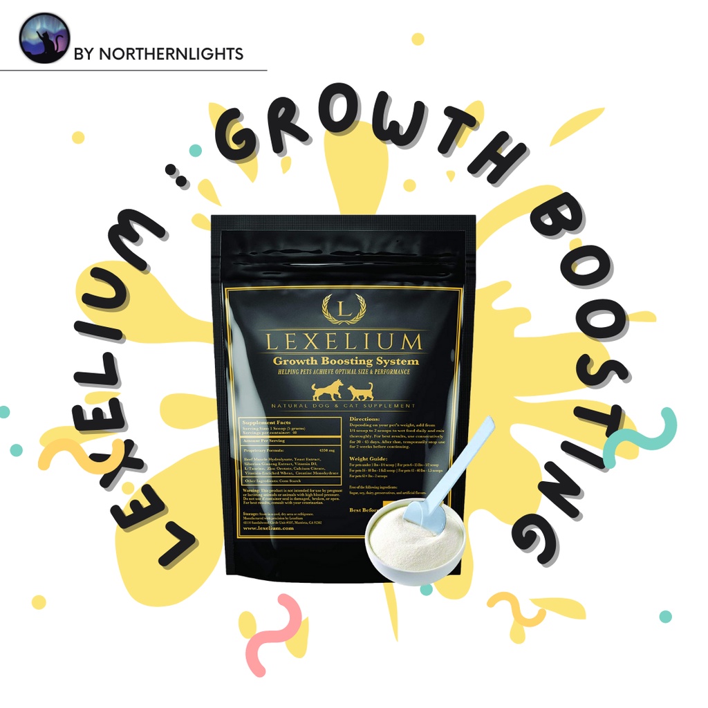 Lexelium : Growth boosting system :(อาหารเสริมเพิ่มน้ำหนักสำหรับน้องหมา ...