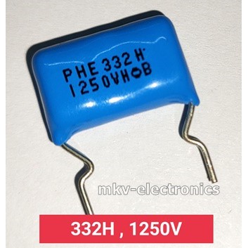 (1ตัว) 332H ใช้แทน 332 , 332J , 332K 1250V , Mylar Capacitor (รหัส ...