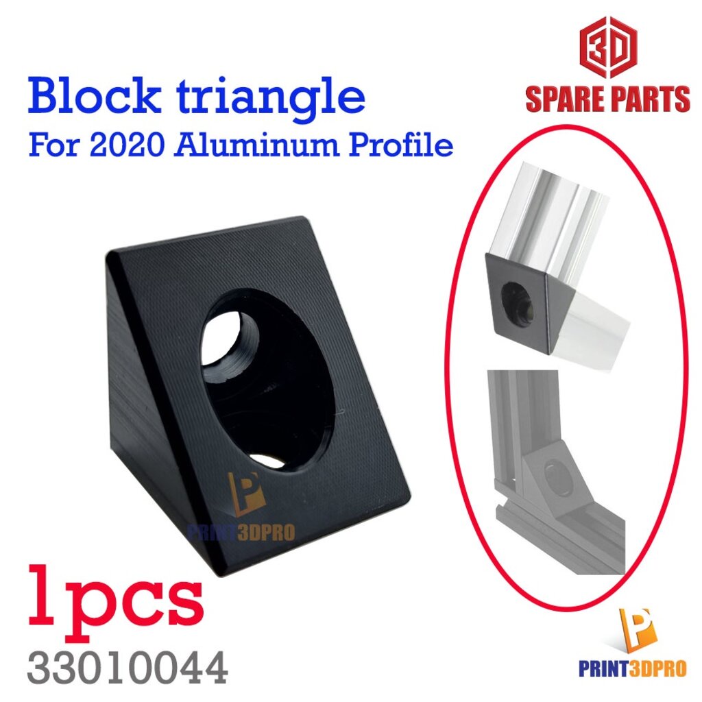 3D Printer parts 2020 Aluminum Block triangle aluminum block Black V ...