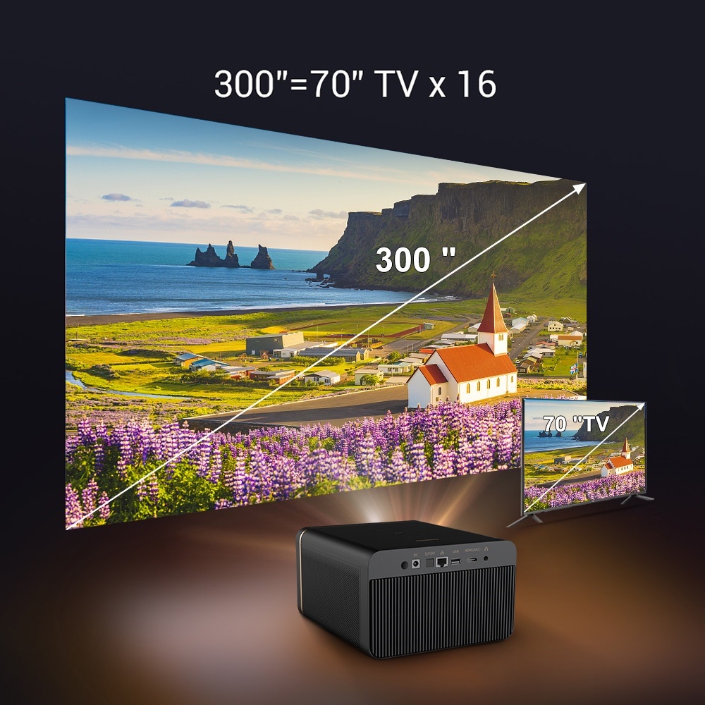 Changhong M4000 DLP 2000lm Projector Home Theater 3D Support. Android 9 ...