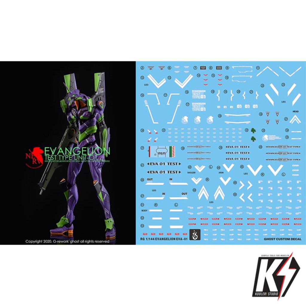 Waterdecal CG RG Evangelion Mark 01 #ดีคอลน้ำสำหรับติดกันพลา กันดั้ม ...