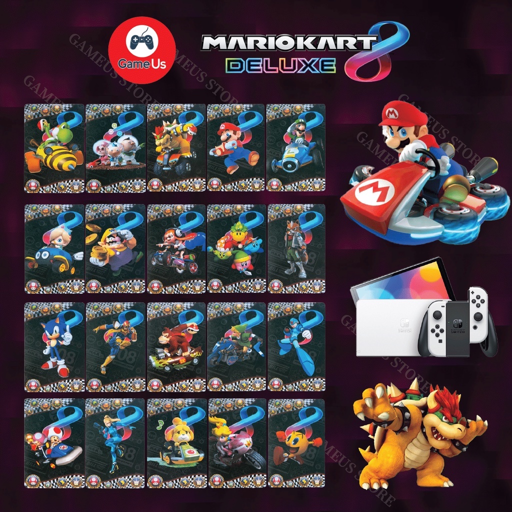 ชุดการ์ด Amiibo Scan NFC 20 ใบสําหรับเกม Mario Kart 8 Nintendo Switch ...