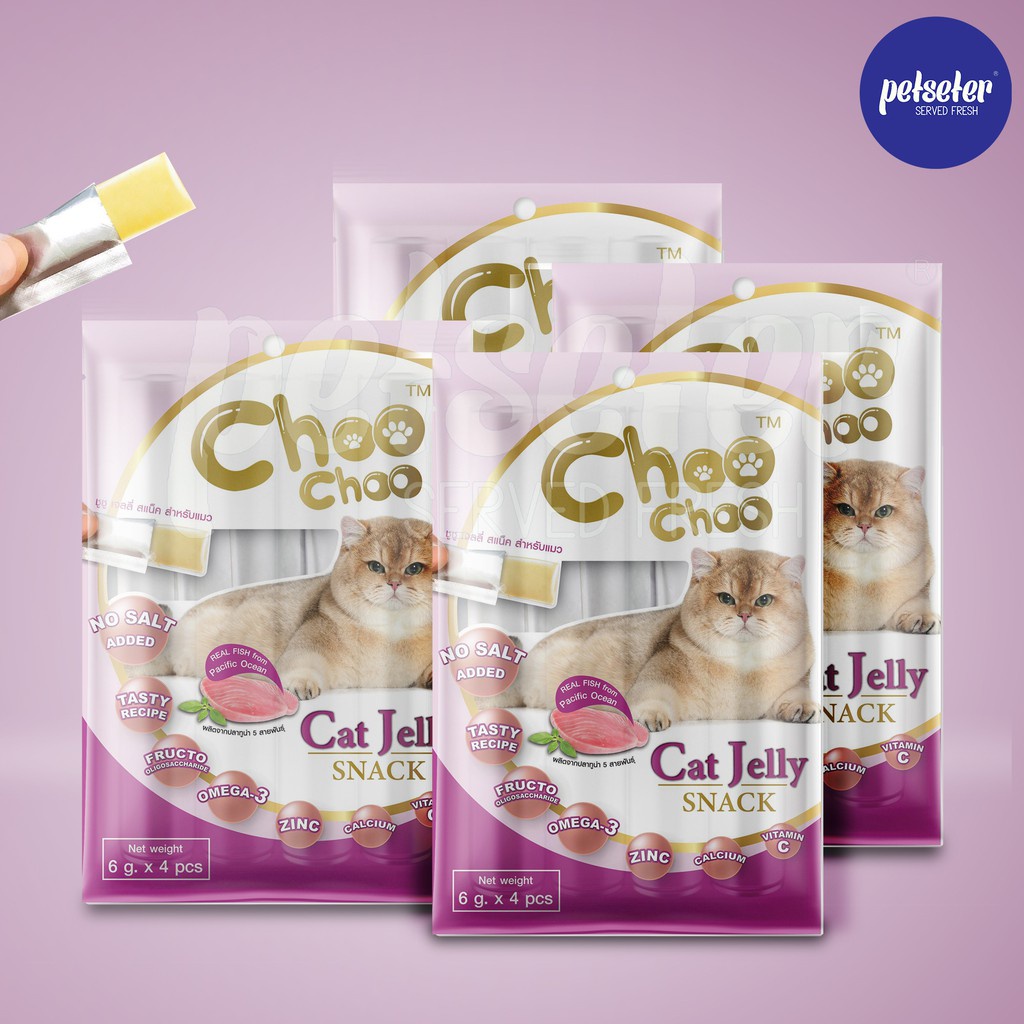 Choo Choo Cat Jelly Snack Tuna ชูชู เยลลี่ ขนมแมว เนื้อปลาทูน่า ขนาด 24 ...