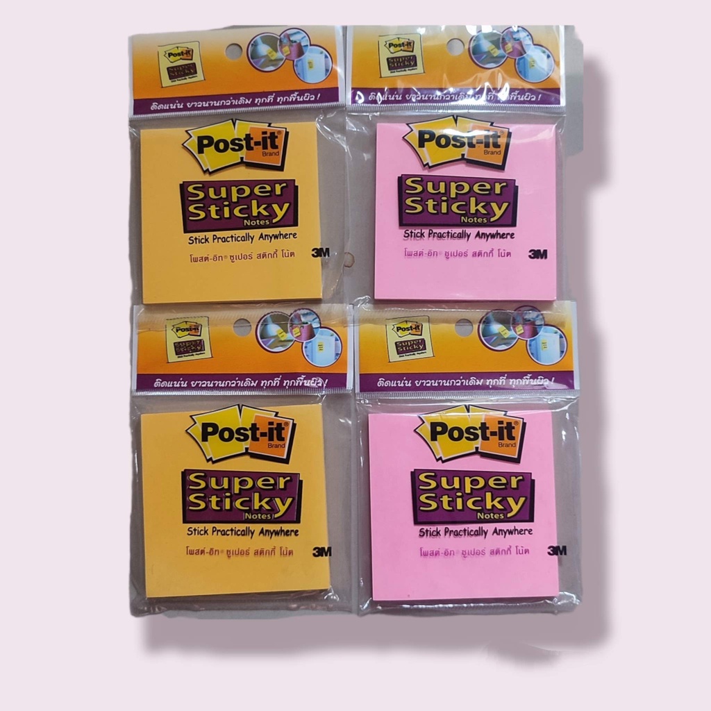 Post it note 3M No.654 ขนาด 3 x 3 นิ้ว กระดาษโน้ต โพสท์-อิท ชนิดมีกาวใน ...