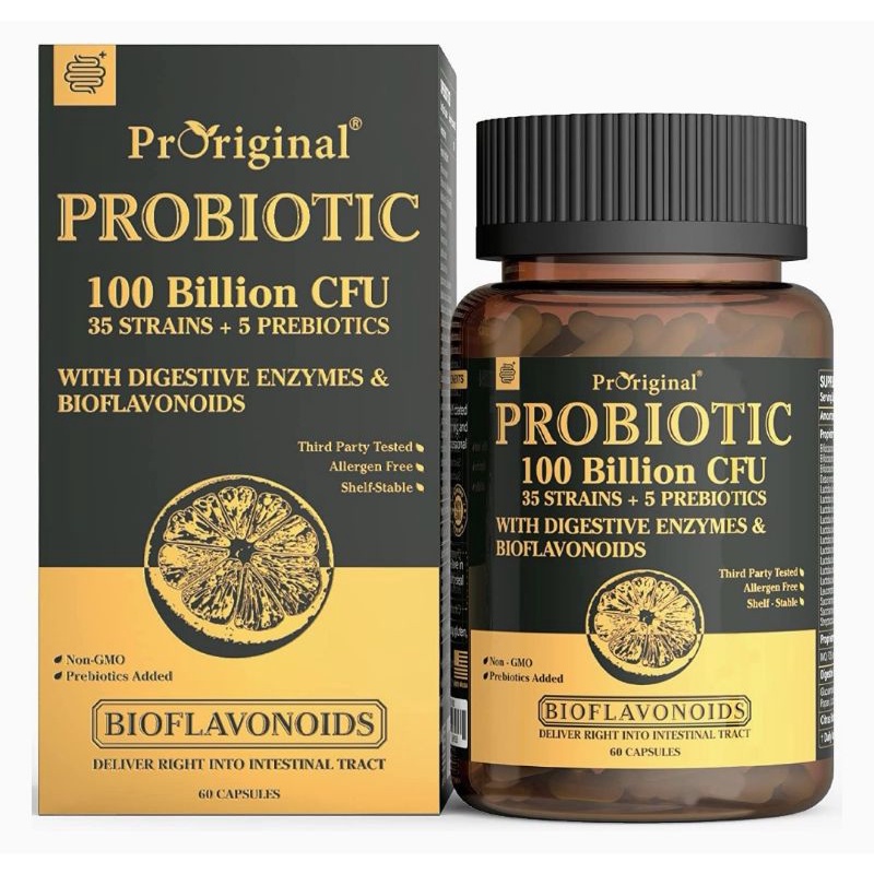 Probiotic 100 billion CFU 35 strains+5 prebioticsเชื้อจุลินทรีย์ดีบำรุงลำไส้ 60แคปซูล(พร้อมส่ง ...
