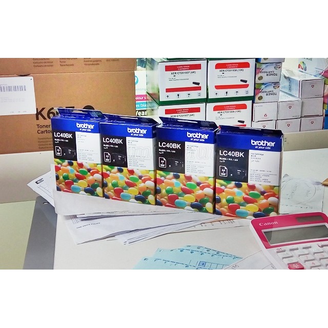 Brother LC40 BK LC40 C LC40 M LC40 Y หมึกอิงค์เจ็ท ของแท้ ชุด 4 สี mfc ...