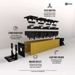 PowerConneX ปลั๊กไฟ ปลั๊ก3ตา ปลั๊กไฟ2ช่อง มี Double Protection สายไฟ3M. PXC5PHTTO-TS02(สีเงิน ...