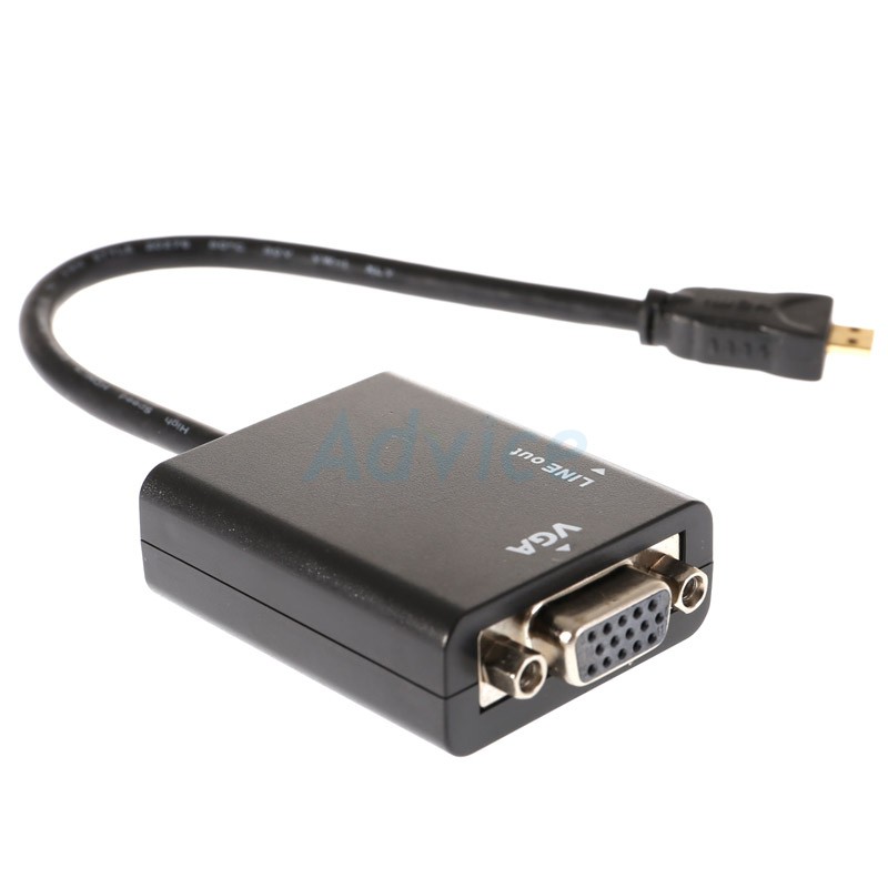 ตัวแปลง Micro HDMI TO VGA + Audio Output | Shopee Thailand