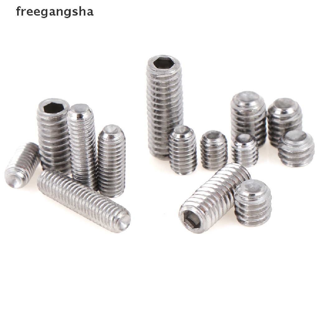 [FREG] 50Pcs Stainless Hex Hexagon Socket Set Screw Headless Concave ...