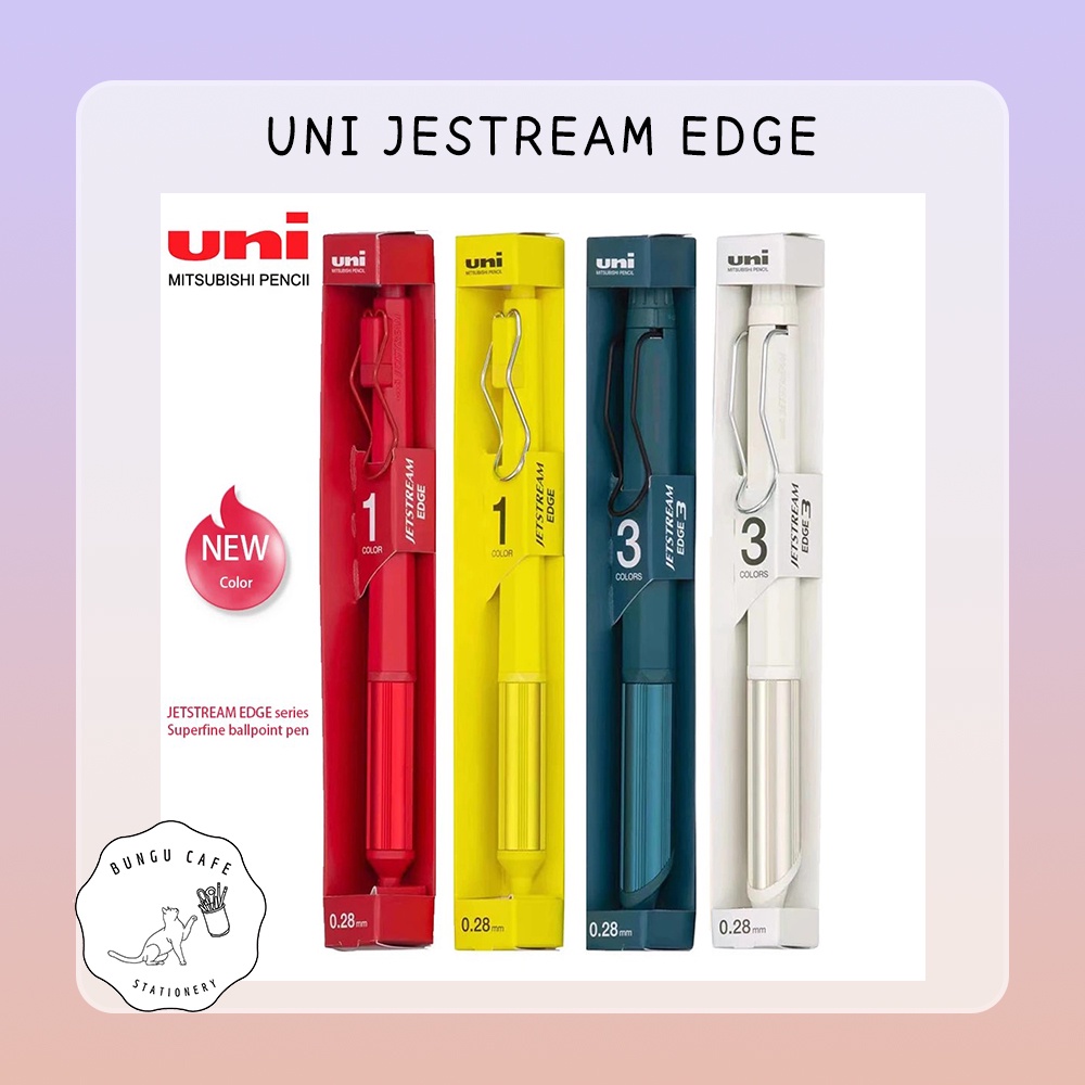 Uni Jetstream Edge Excite Color 0.28mm Ballpoint Pen Oil-based // ยูนิ เจ็ทสตรีม เอจ 1-3 ระบบ ...