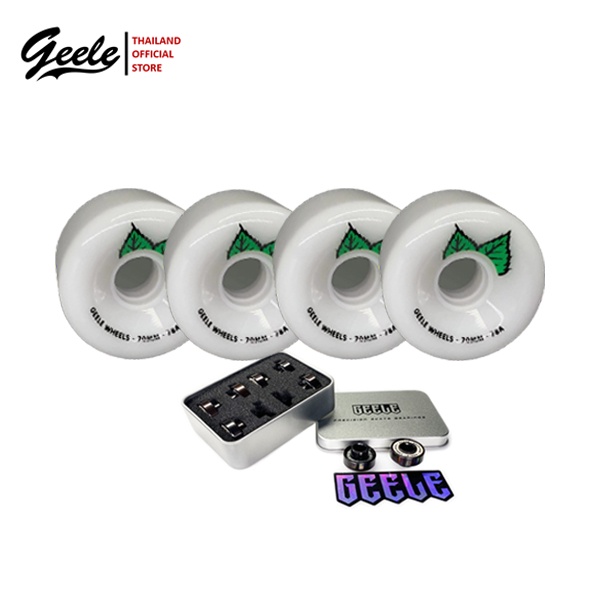 Geele Wheel (4pcs) - ล้อสเก็ตจีลี (4 ชิ้น) (70x45mm.) (สีขาว) | Shopee ...