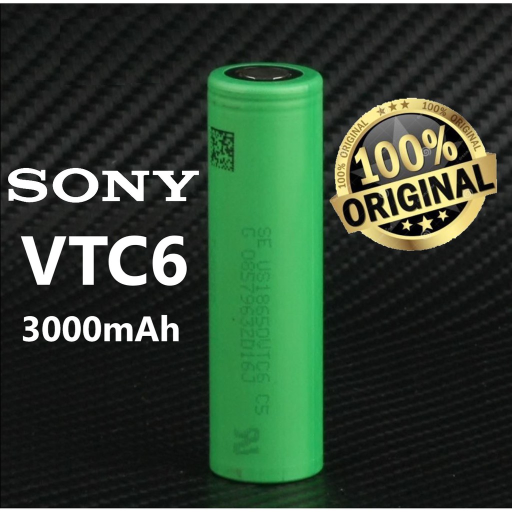 VTC6 Sony ถ่านชาร์จแท้ ไม่แท้คืนเงิน 3000mAh Rechargeable Battery 18650 ...